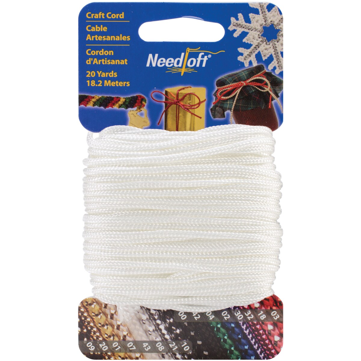 Needloft Novelty Craft Cord 20yd-Solid White | Michaels