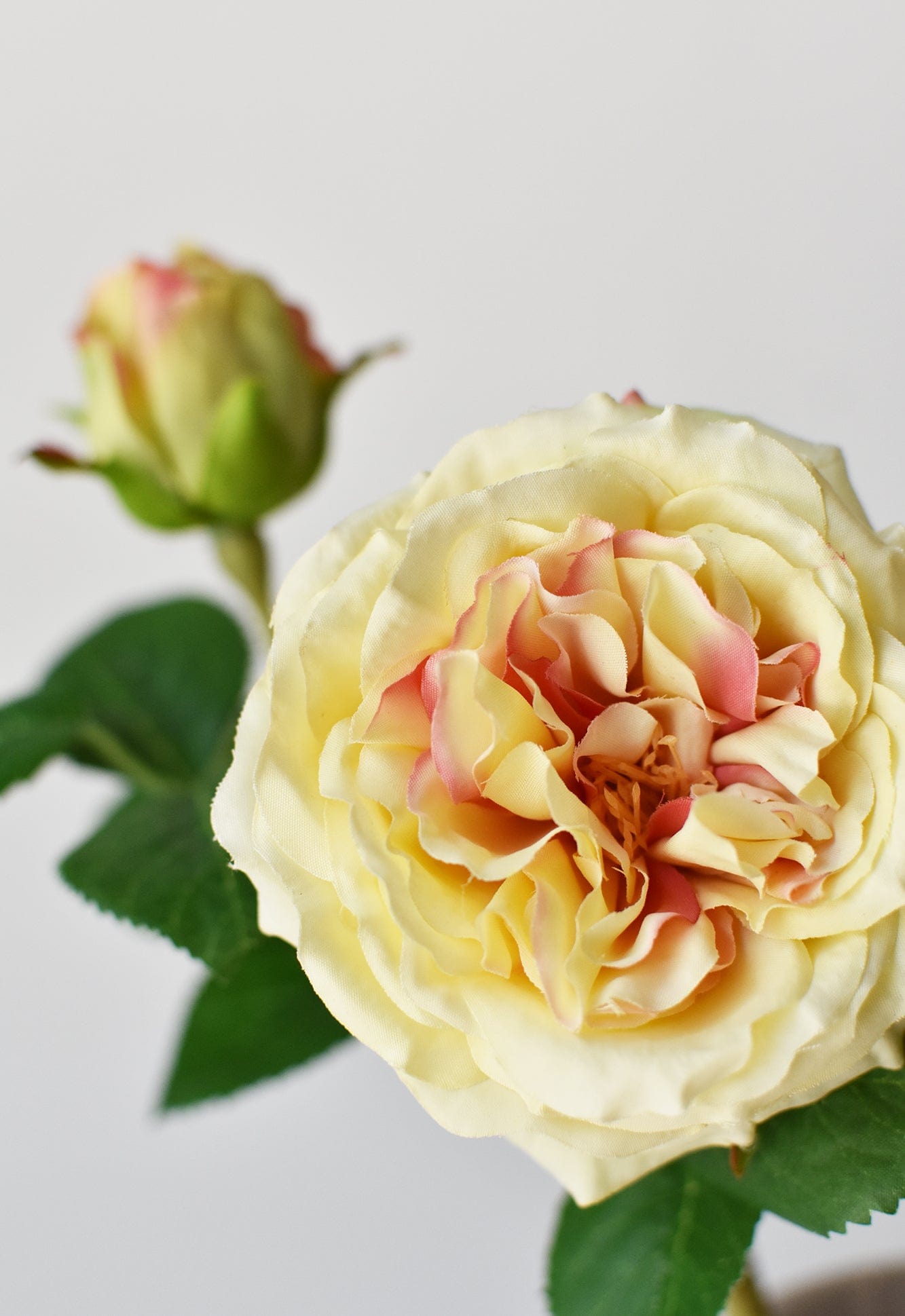 14" Faux Yellow Cabbage Rose Stem | Michaels