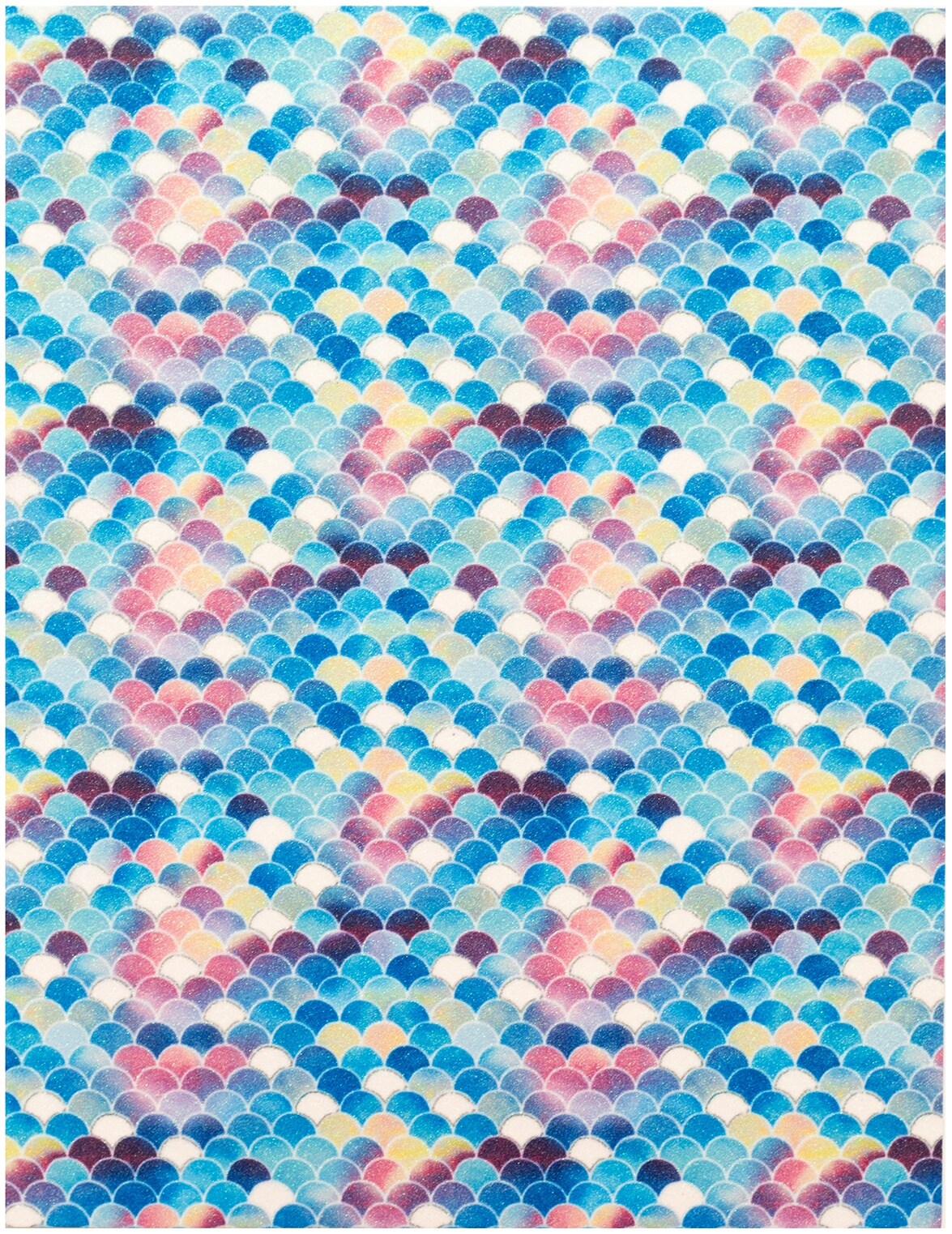 American Crafts Glitter Specialty Paper 8.5"X11"-Blueberry Mermaid ...