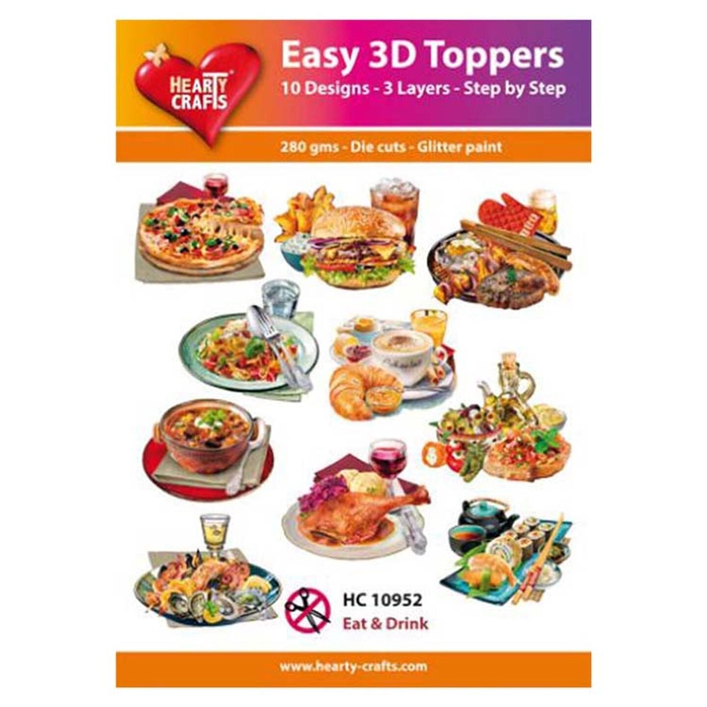 Hearty Crafts Easy 3D Toppers Eat & Drink | Michaels