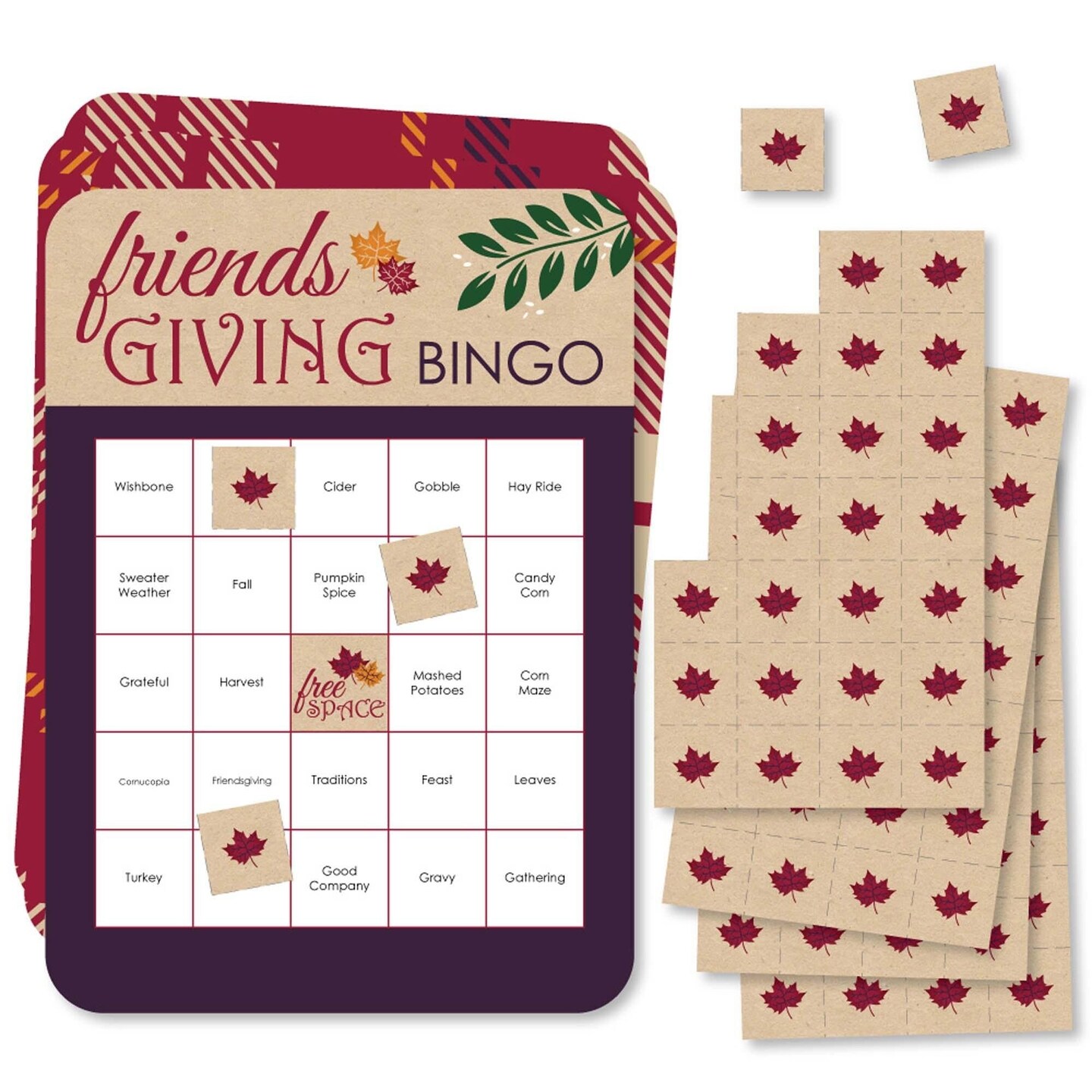 Big Dot of Happiness Friends Thanksgiving Feast - Bingo Cards and ...