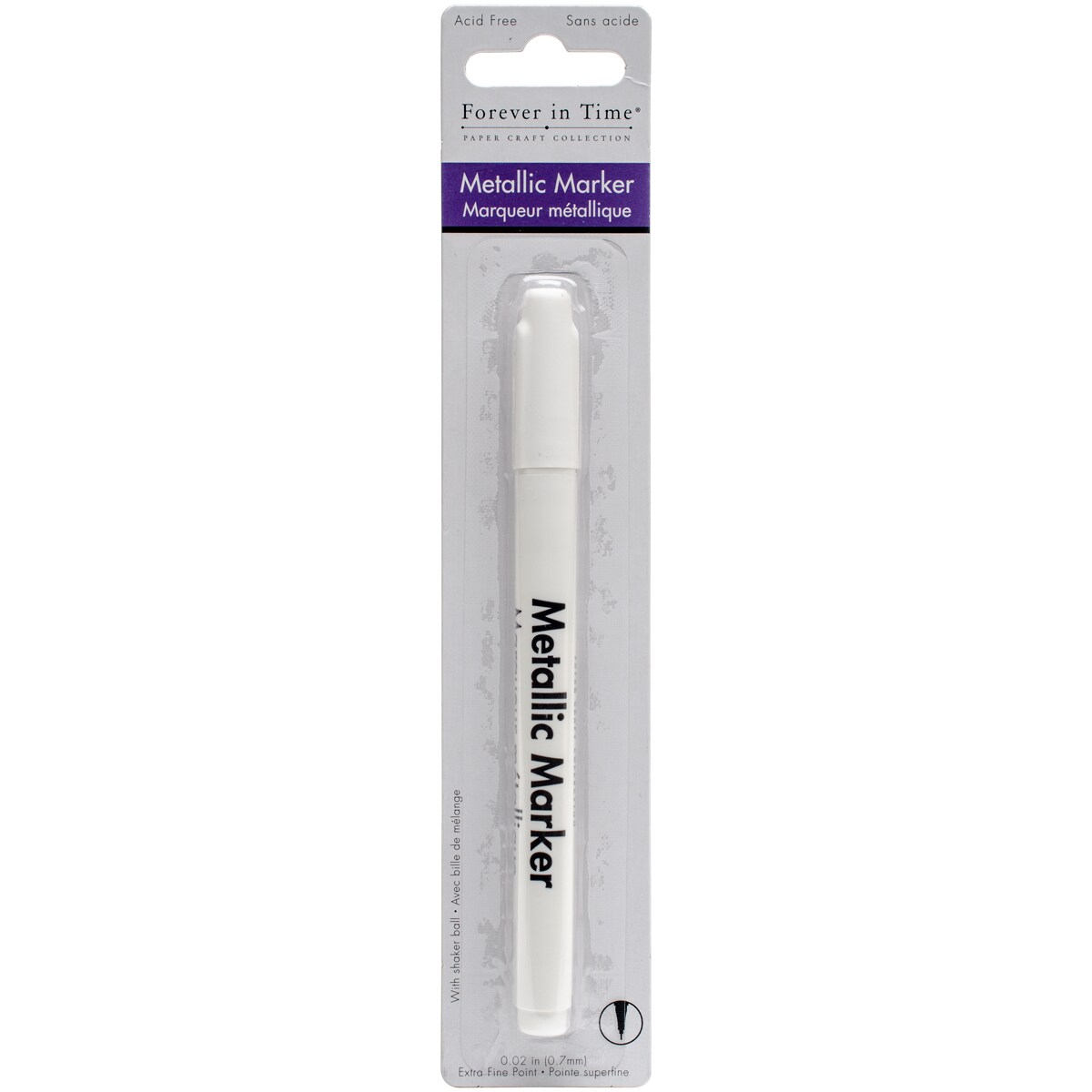 Metallic Permanent Marker .7mm Extra Fine Point-White, Count: 1 | Michaels