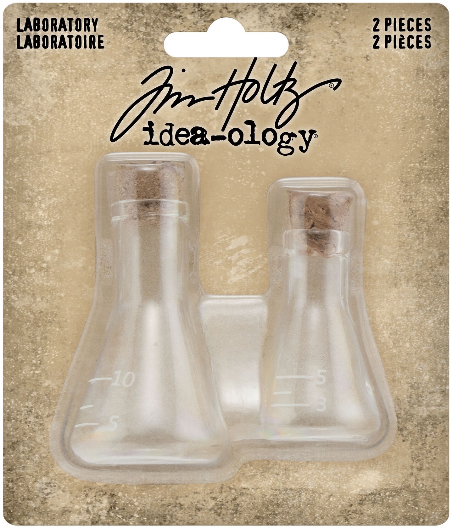 Idea-Ology Small Corked Glass Flasks 2/Pkg-Laboratory 2" To 2.375 ...