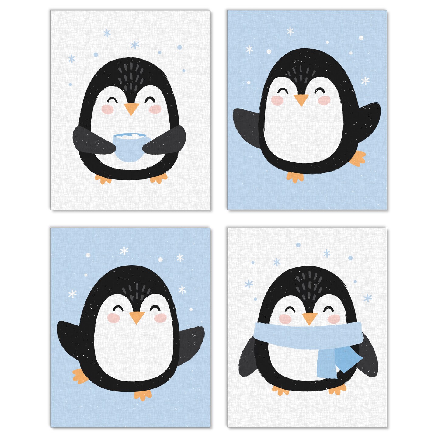 Big Dot of Happiness Winter Penguins - Unframed Holiday and Christmas ...