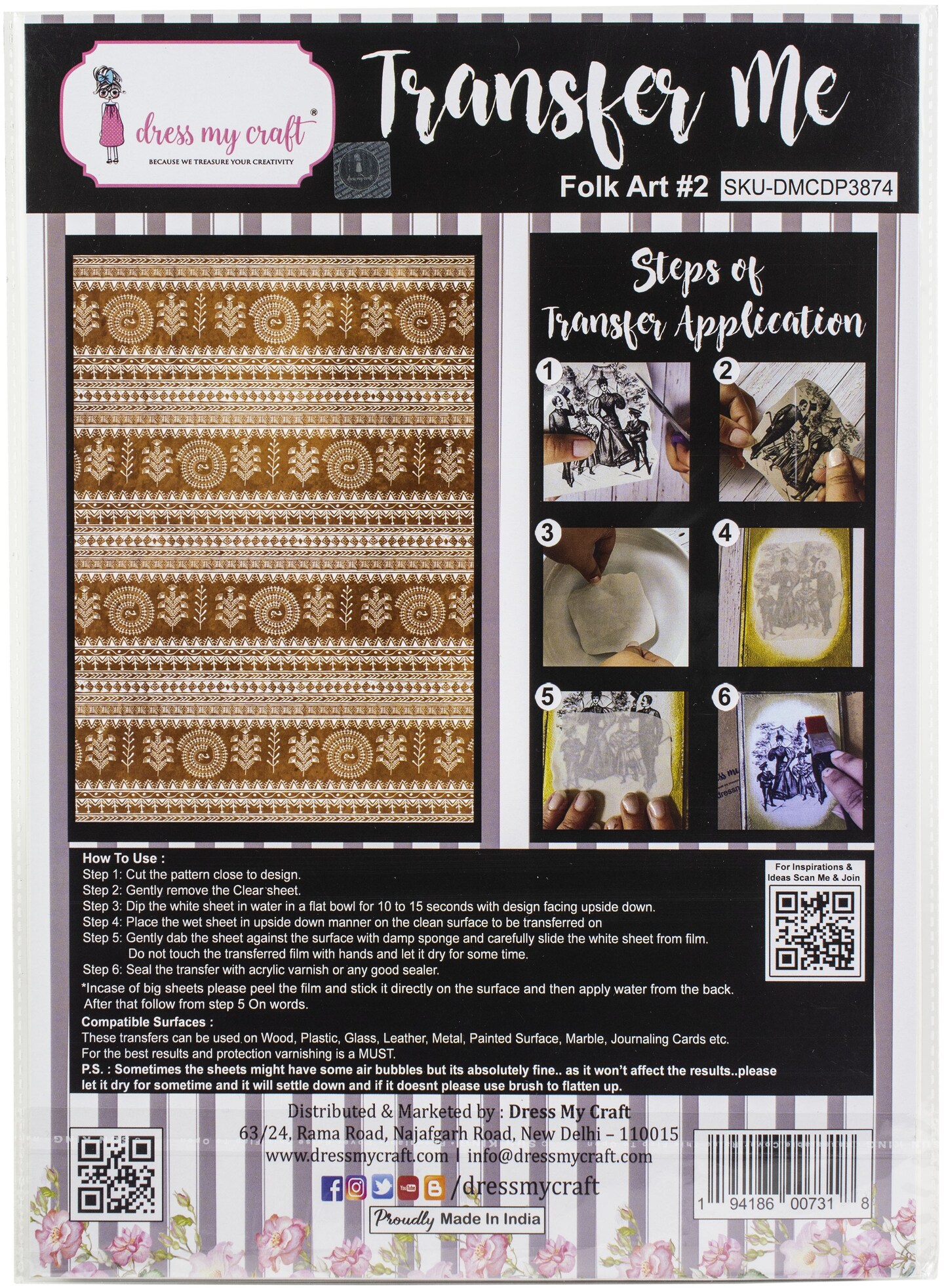 Dress My Craft Transfer Me Sheet A4-Folk Art #2 | Michaels