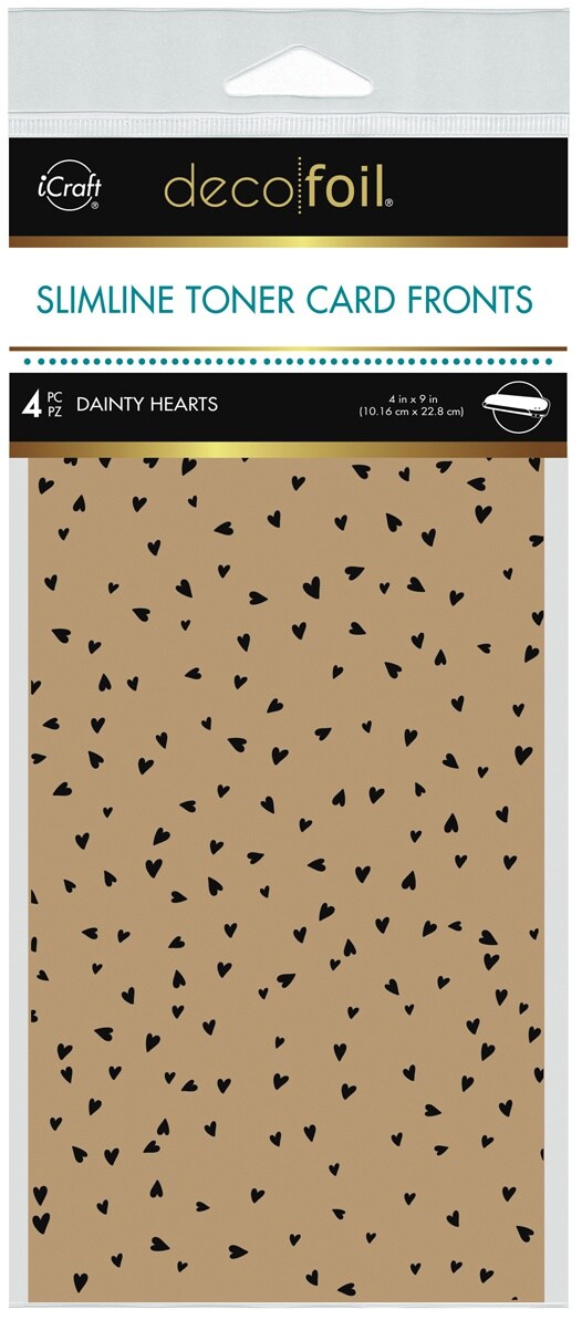 Deco Foil Kraft Toner Sheets 4"X9" 4/Pkg-Dainty Hearts | Michaels