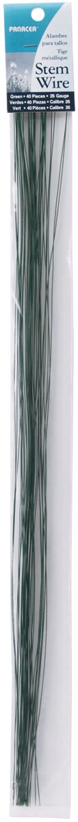 Panacea Cloth Covered Stem Wire 22 Gauge 18" 20/Pkg-White | Michaels