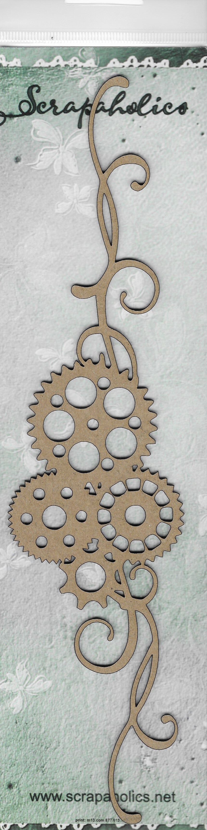Scrapaholics Laser Cut Chipboard 1.8Mm Thick-Cog Flourish 2, 10.25"X2.5 ...