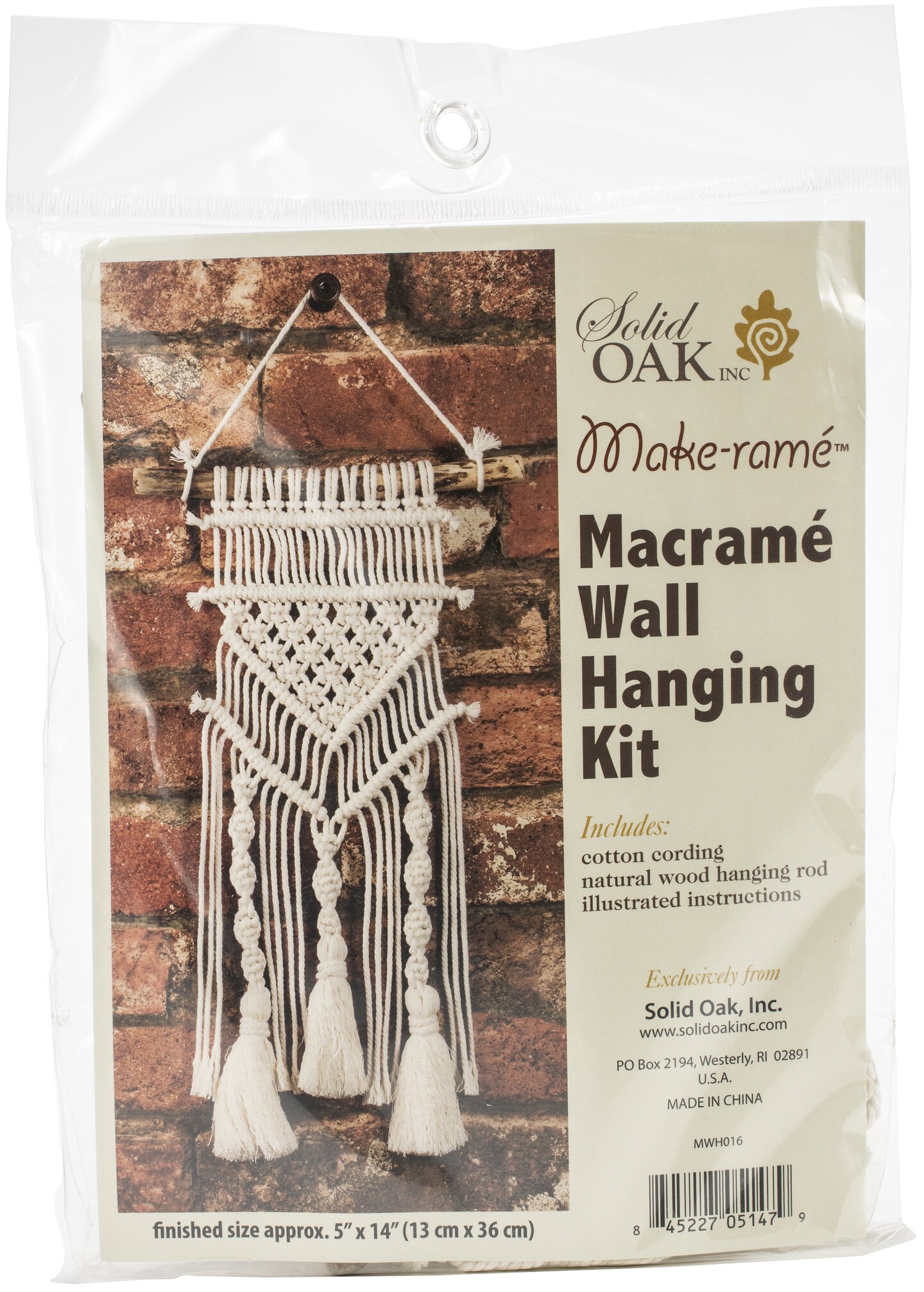 Solid Oak Macrame Wall Hanging Kit-Tassels And Twists | Michaels