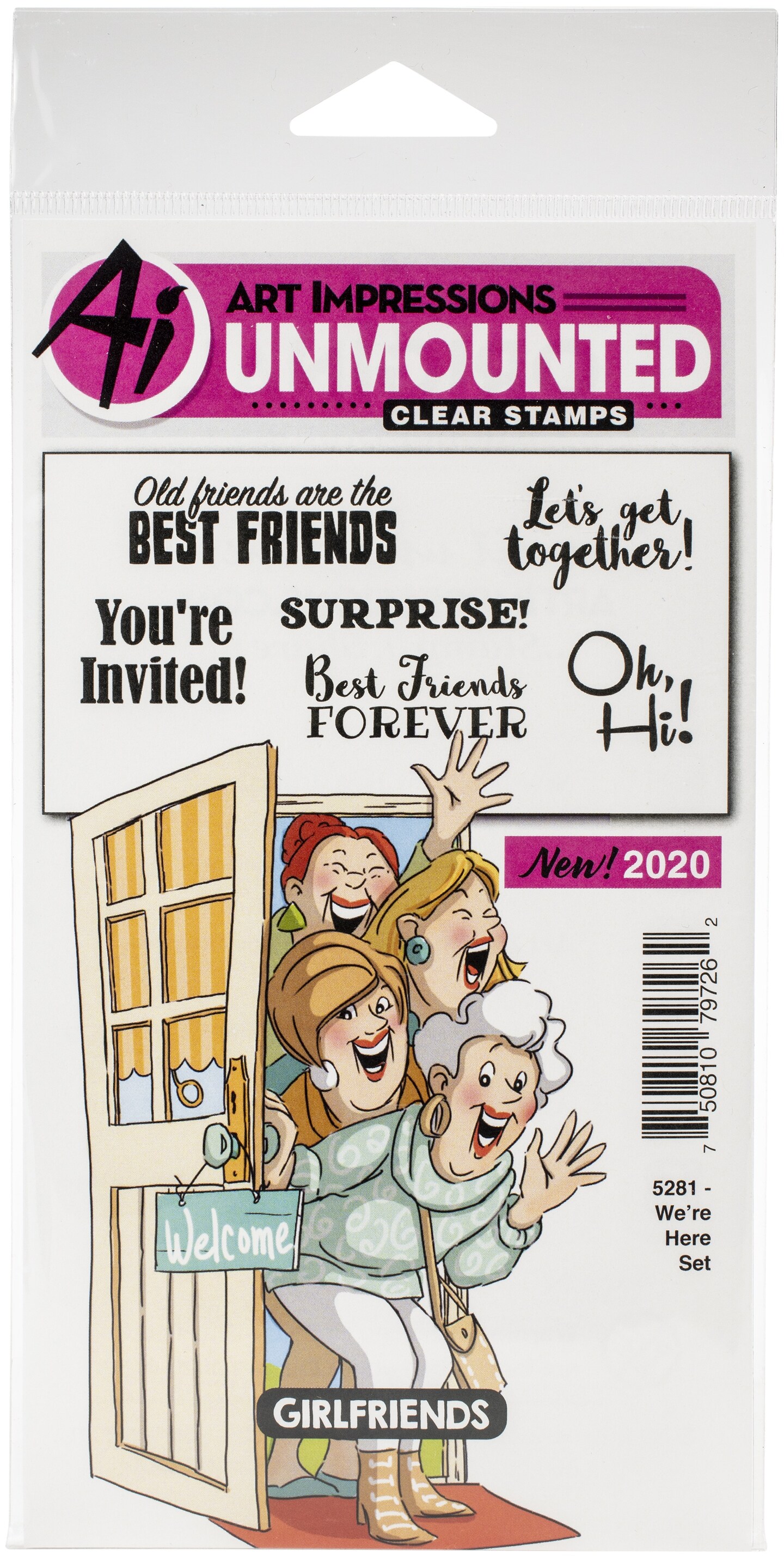 Art Impressions Girlfriends Clear Stamp-We're Here | Michaels