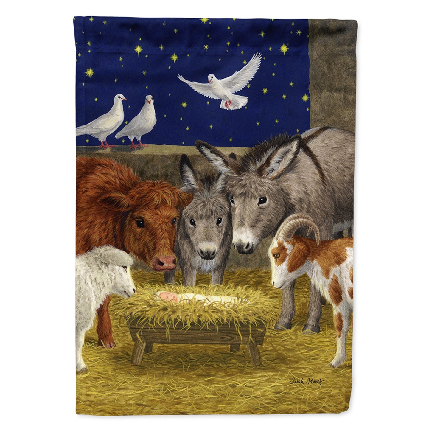 "Caroline's Treasures ASA2143GF Nativity Scene with Just Animals Garden ...