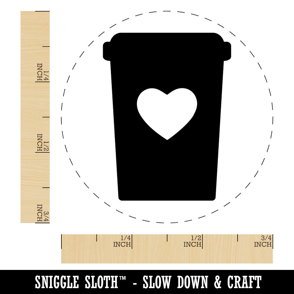 Coffee Cup Carafe with Heart Rubber Stamp for Stamping Crafting ...