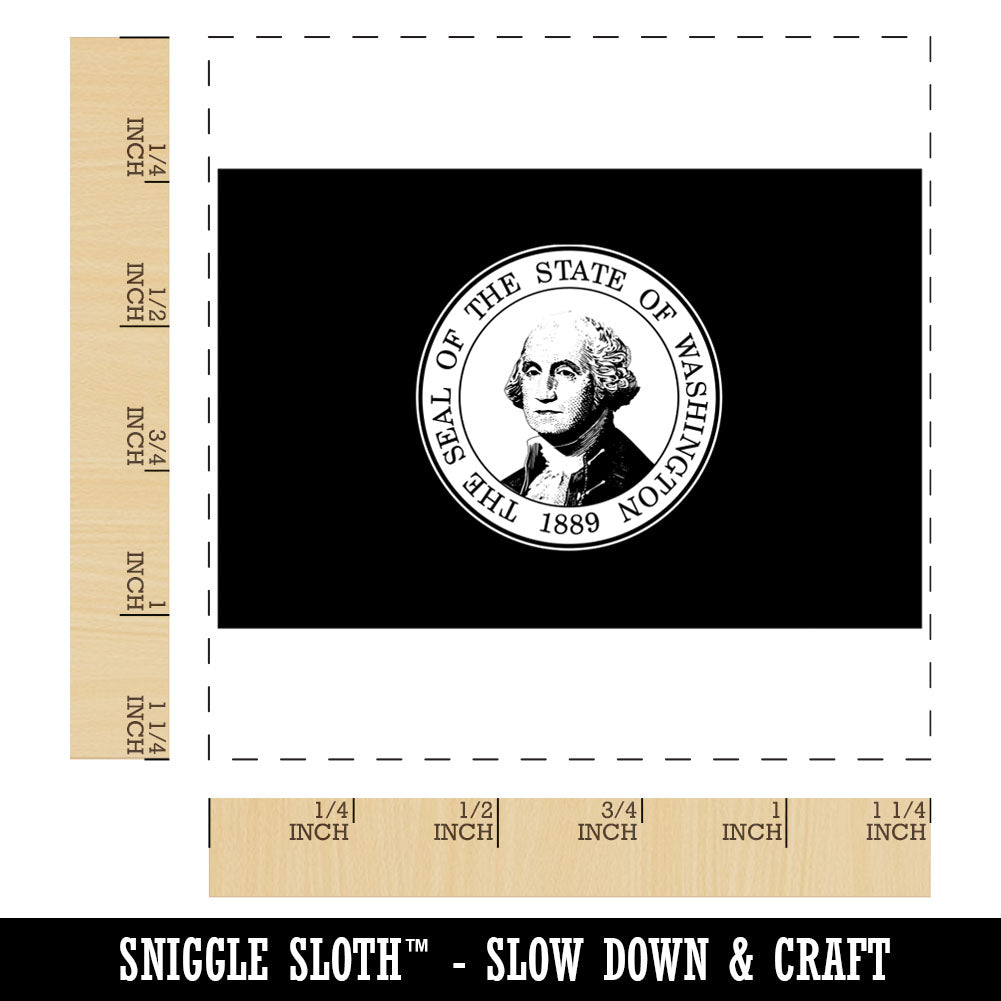 Washington State Flag Square Rubber Stamp for Stamping Crafting | Michaels