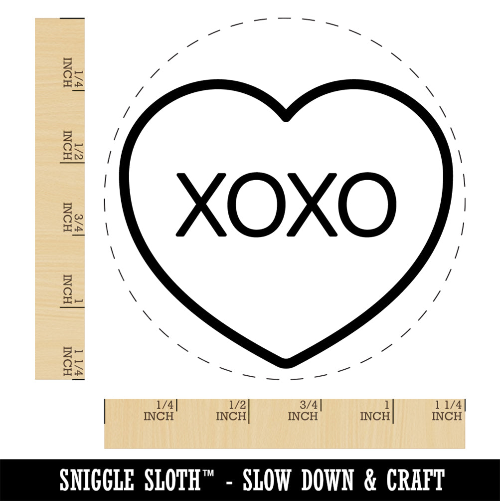 XOXO Conversation Heart Rubber Stamp for Stamping Crafting Planners ...