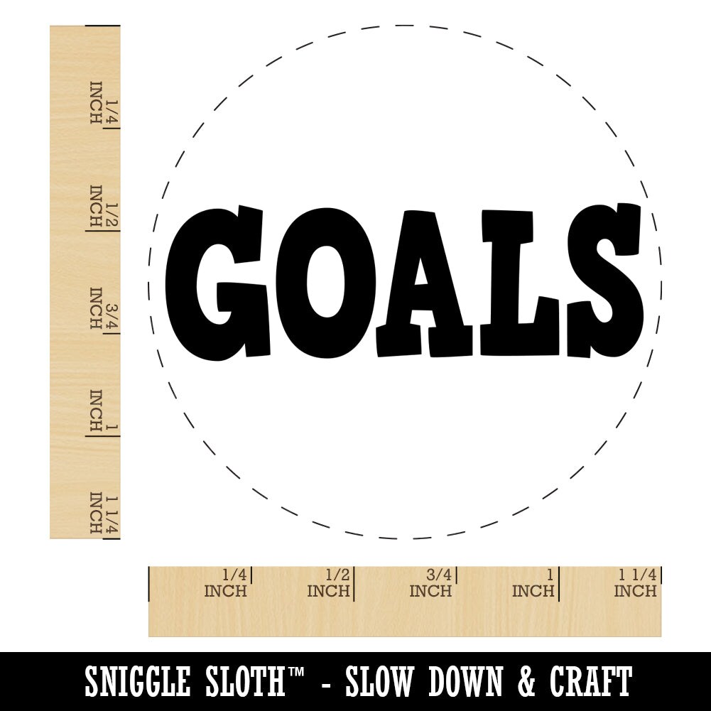 Goals Bold Text Rubber Stamp for Stamping Crafting Planners | Michaels