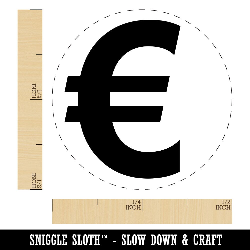 Euro Symbol Rubber Stamp for Stamping Crafting Planners | Michaels