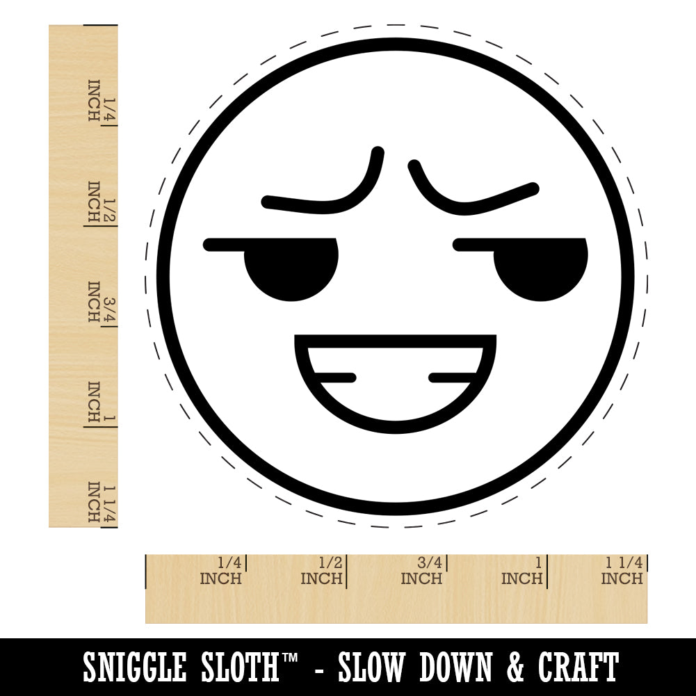 Kawaii Cute Smug Smirk Smile Face Rubber Stamp for Stamping Crafting ...