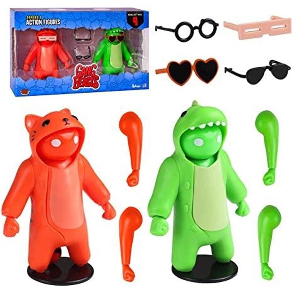 PMI International Gang Beasts Red Cat Green Dinosaur Suit 2pk Action ...