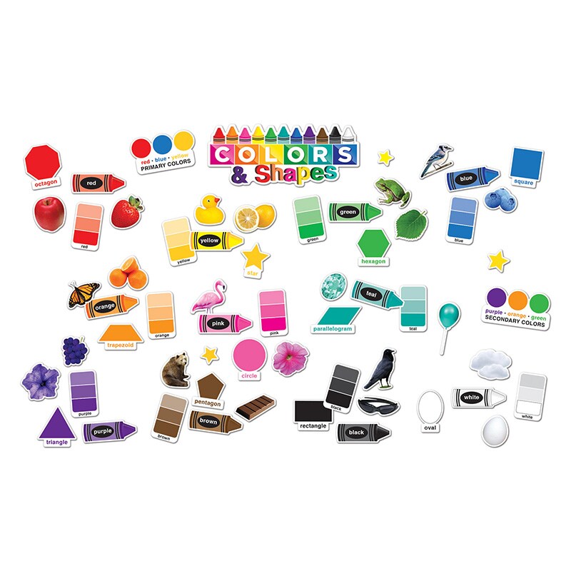 Smart Poly® Mini Bulletin Board Set, Colors/Shapes, 61 Piece Set | Michaels