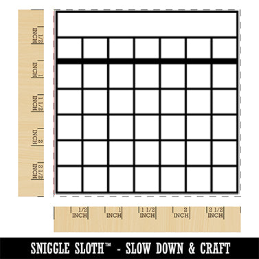 Fill In Blank Calendar Goal Habit Tracker Planner Journal Square Rubber ...