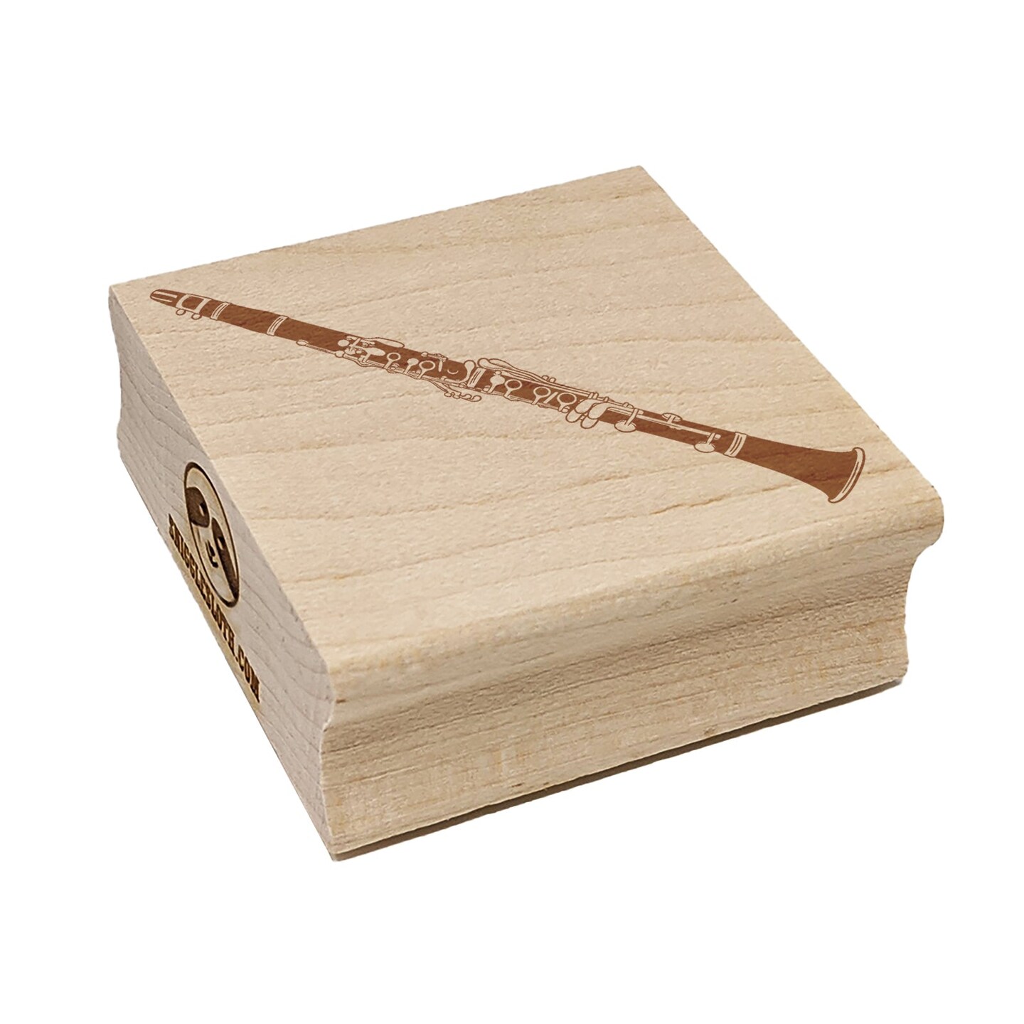 Clarinet Woodwind Musical Instrument Square Rubber Stamp for Stamping ...