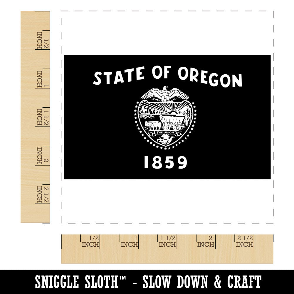 Oregon State Flag Square Rubber Stamp for Stamping Crafting | Michaels