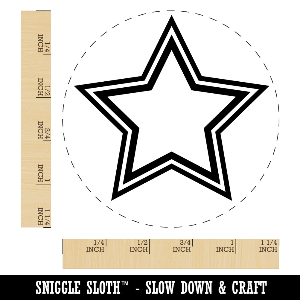 Star Inner Outline Rubber Stamp for Stamping Crafting Planners | Michaels