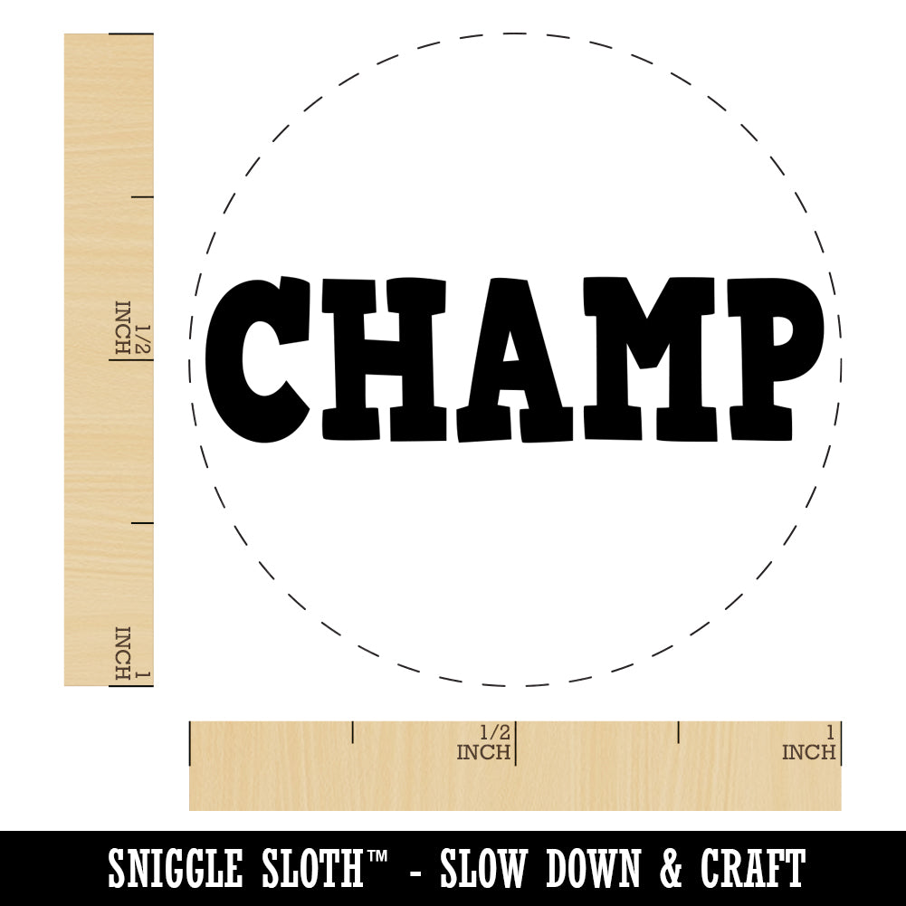 Champ Champion Fun Text Teacher Rubber Stamp for Stamping Crafting ...