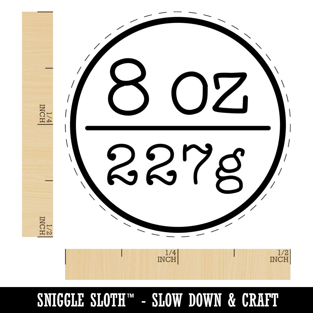 8 oz 227g Ounce Grams Weight Label Rubber Stamp for Stamping Crafting ...