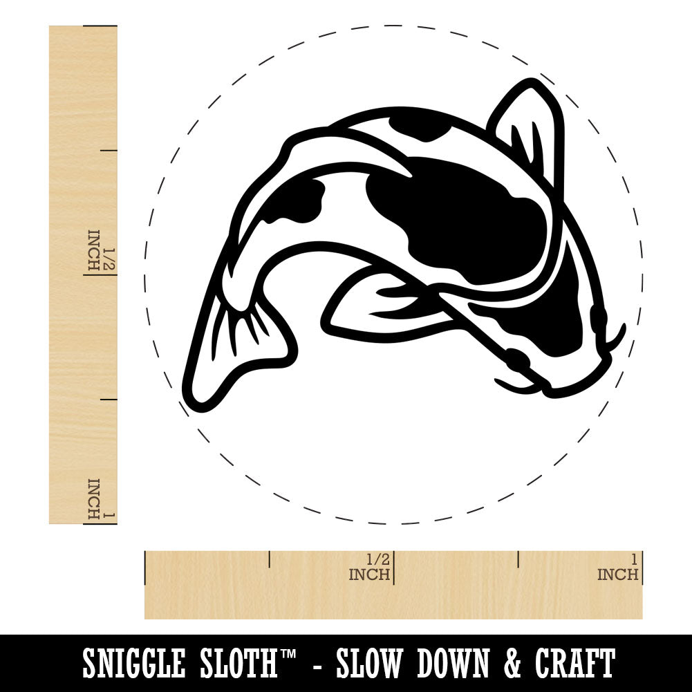 Spotted Koi Fish Rubber Stamp for Stamping Crafting Planners | Michaels
