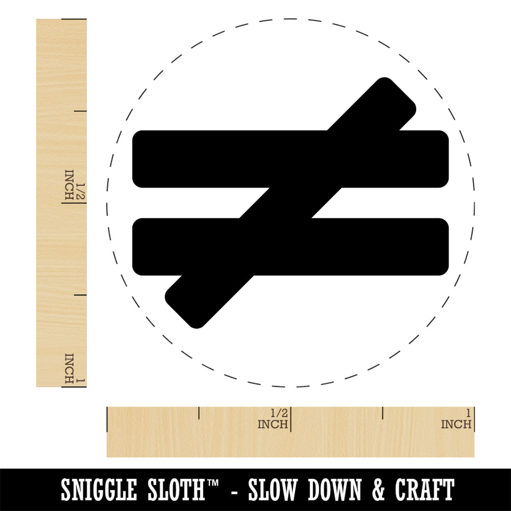 Not Equal Math Symbol Rubber Stamp for Stamping Crafting Planners ...