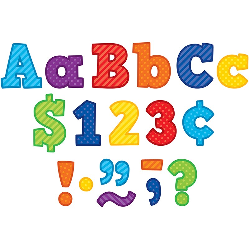 Playful Patterns Bold Block 3" Letters Combo Pack, 443 Pieces | Michaels