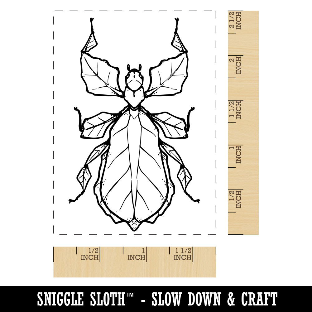 Giant Leaf Insect Bug Rectangle Rubber Stamp for Stamping Crafting ...