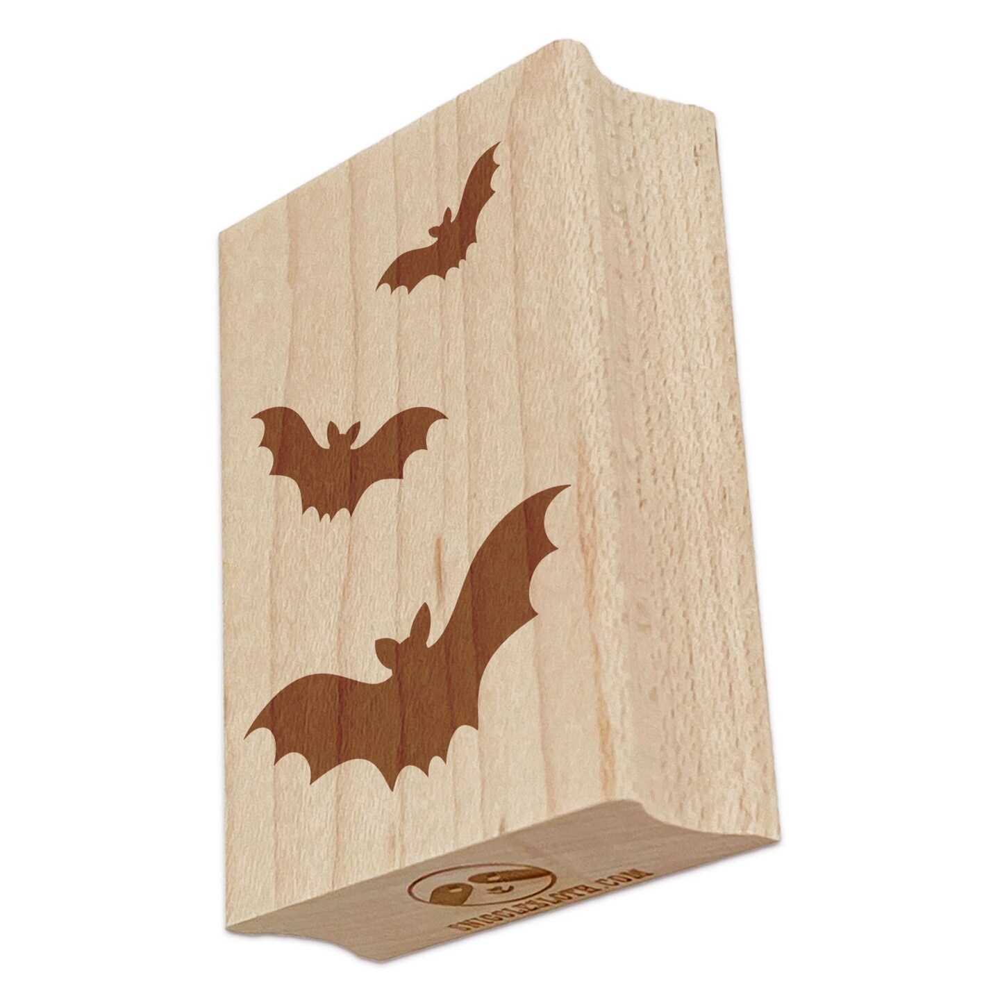 Trio of Bats Flying Halloween Rectangle Rubber Stamp for Stamping ...