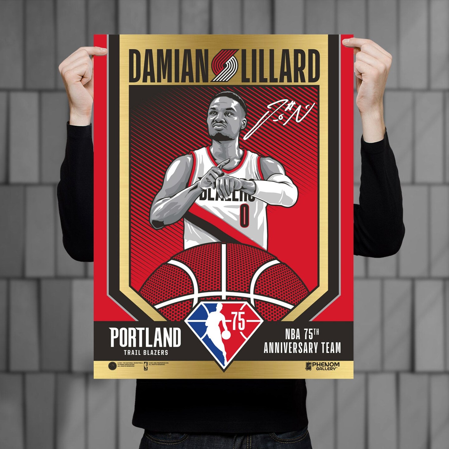 Phenom Gallery Portland Trailblazers 75th Anniversary Damian Lillard 18 ...