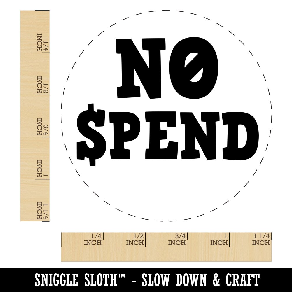 No Spend Money Spending Fun Text Rubber Stamp for Stamping Crafting ...