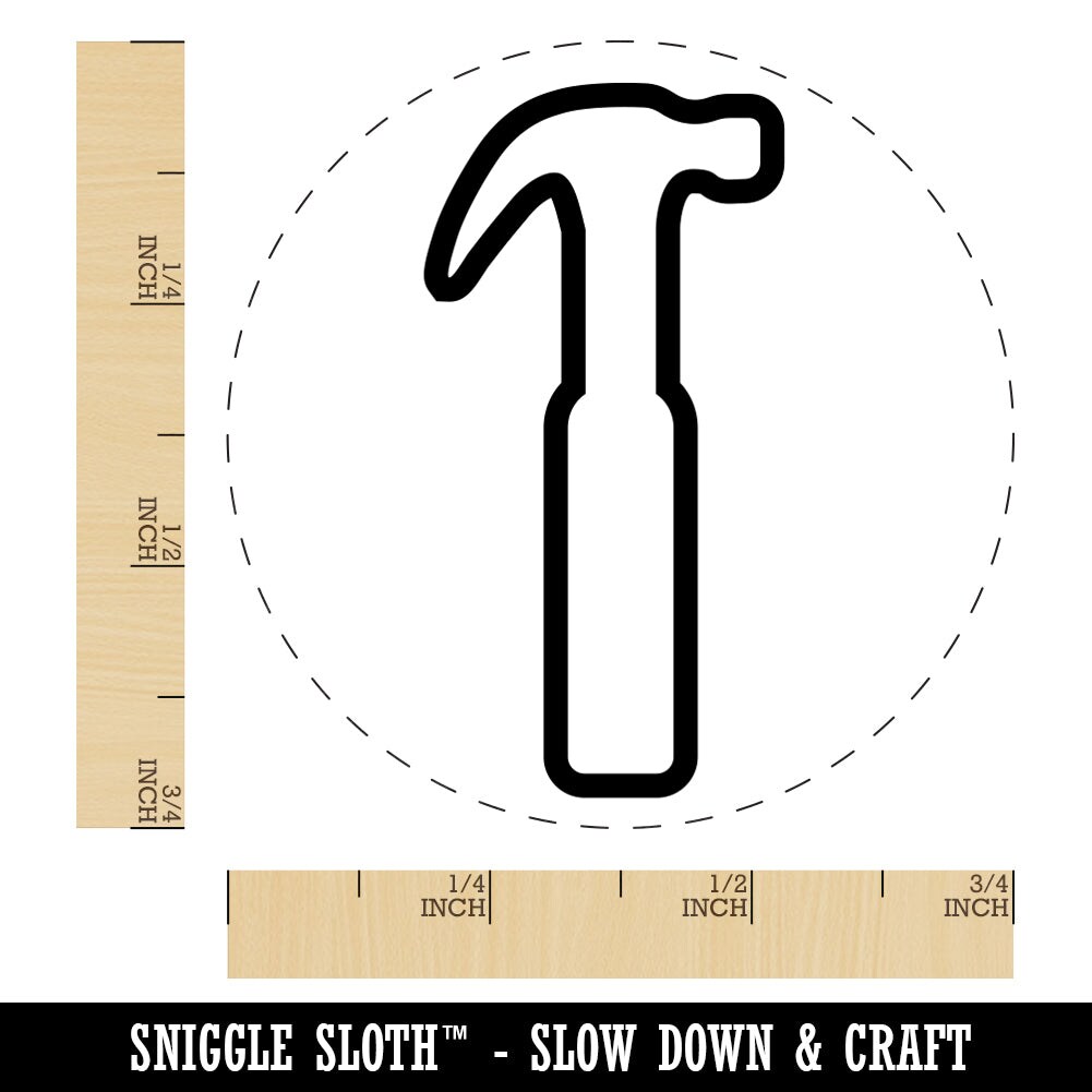 Hammer Tool Outline Rubber Stamp for Stamping Crafting Planners | Michaels