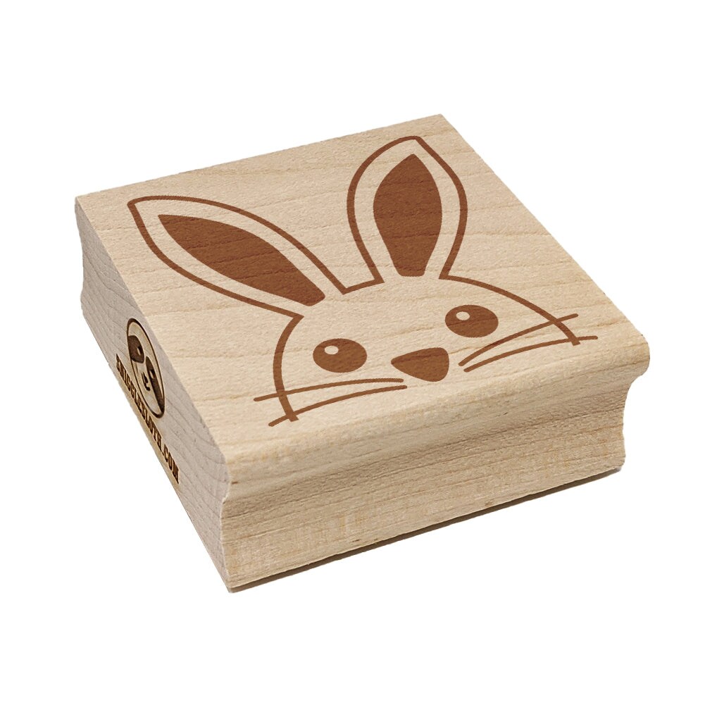 Peeking Bunny Rabbit Square Rubber Stamp for Stamping Crafting | Michaels