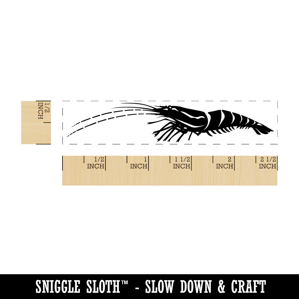 Shrimp Prawn Crustacean Seafood Shellfish Rectangle Rubber Stamp for Stamping Crafting | Michaels
