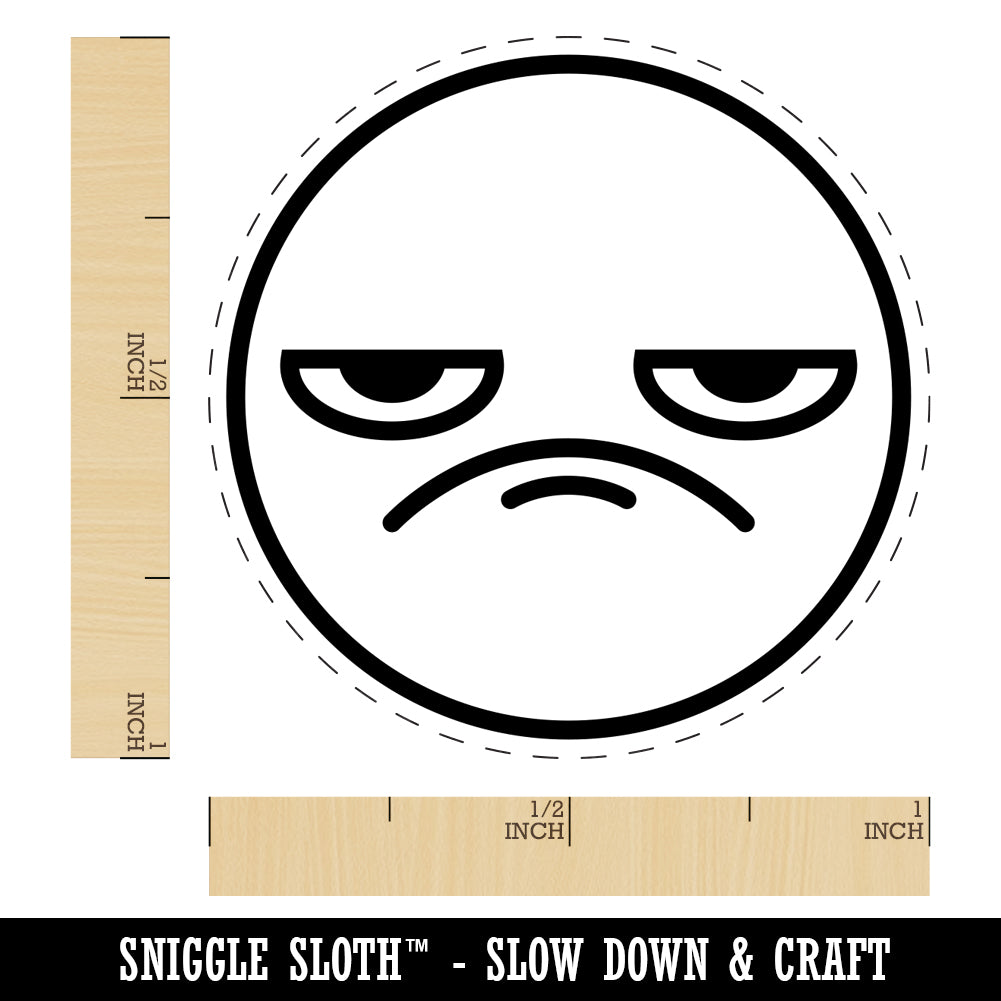 Kawaii Cute Grumpy Meh Face Rubber Stamp for Stamping Crafting Planners ...