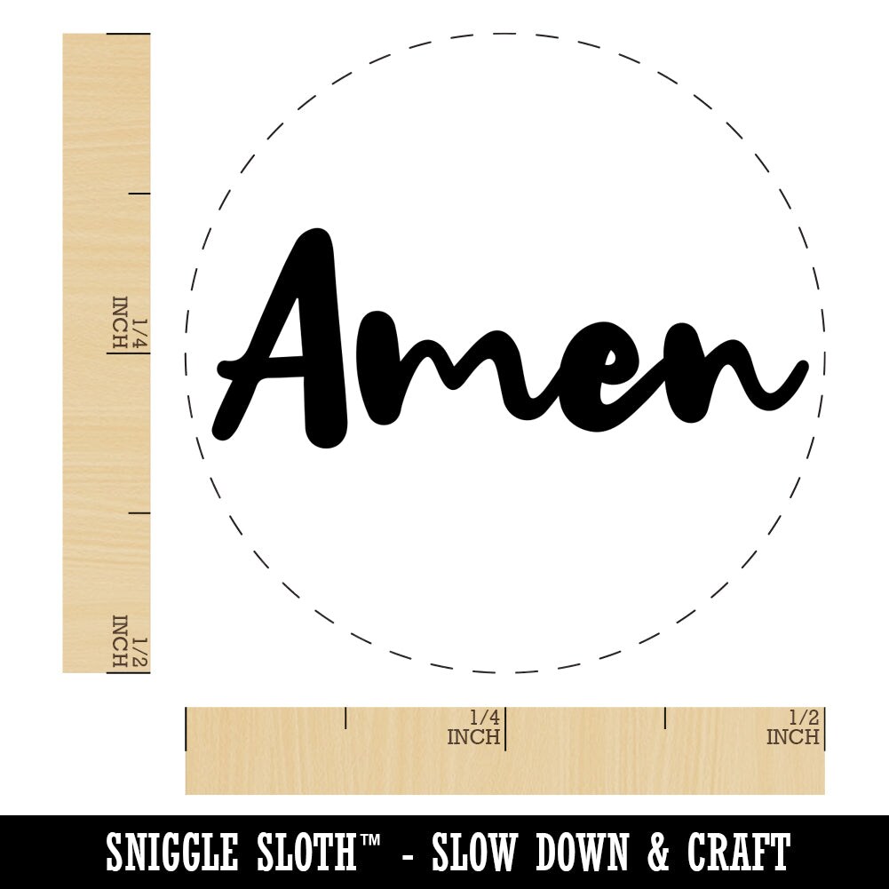 Amen Cursive Fun Text Prayer Praying Rubber Stamp for Stamping Crafting ...
