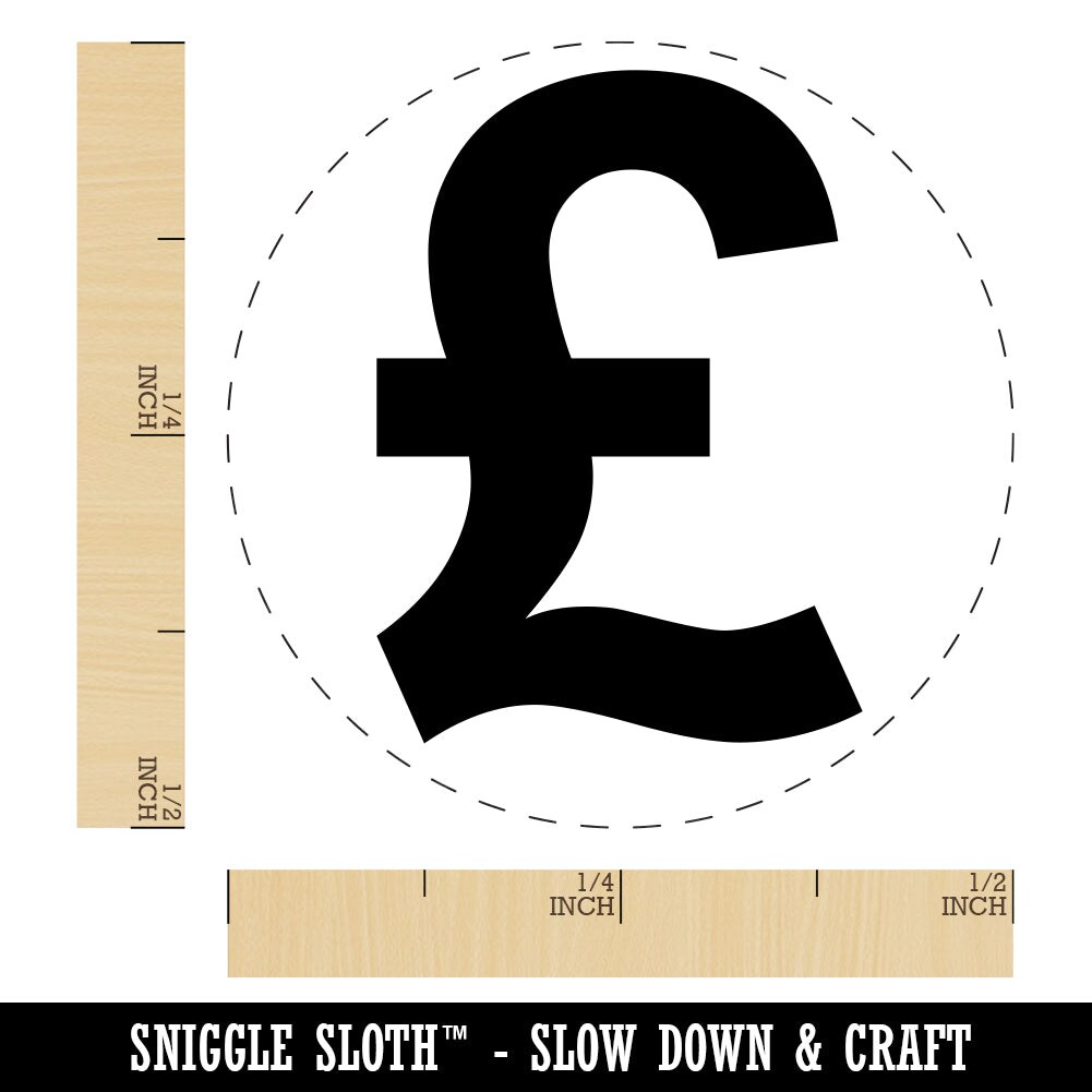 Pound Sterling Symbol United Kingdom Rubber Stamp for Stamping Crafting ...