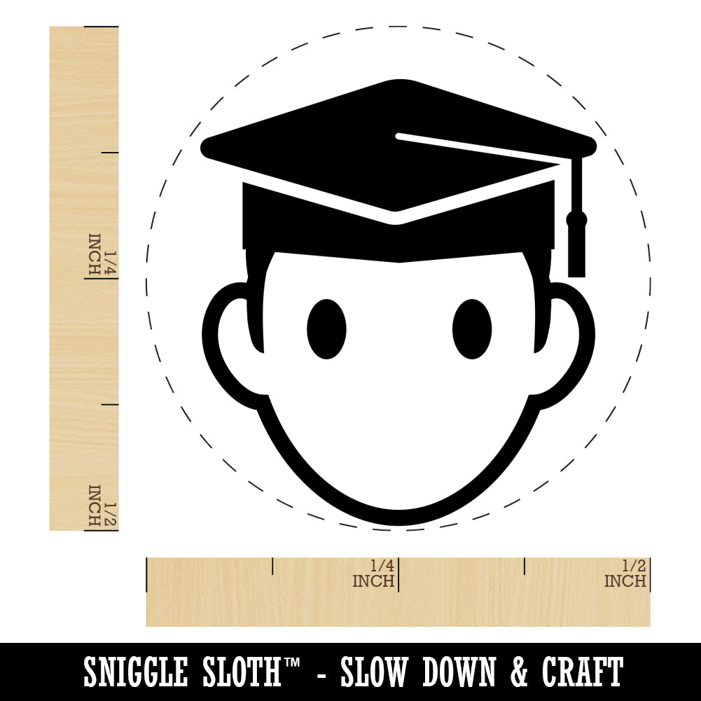 Occupation Student Graduate Cap Graduation Icon Rubber Stamp for ...