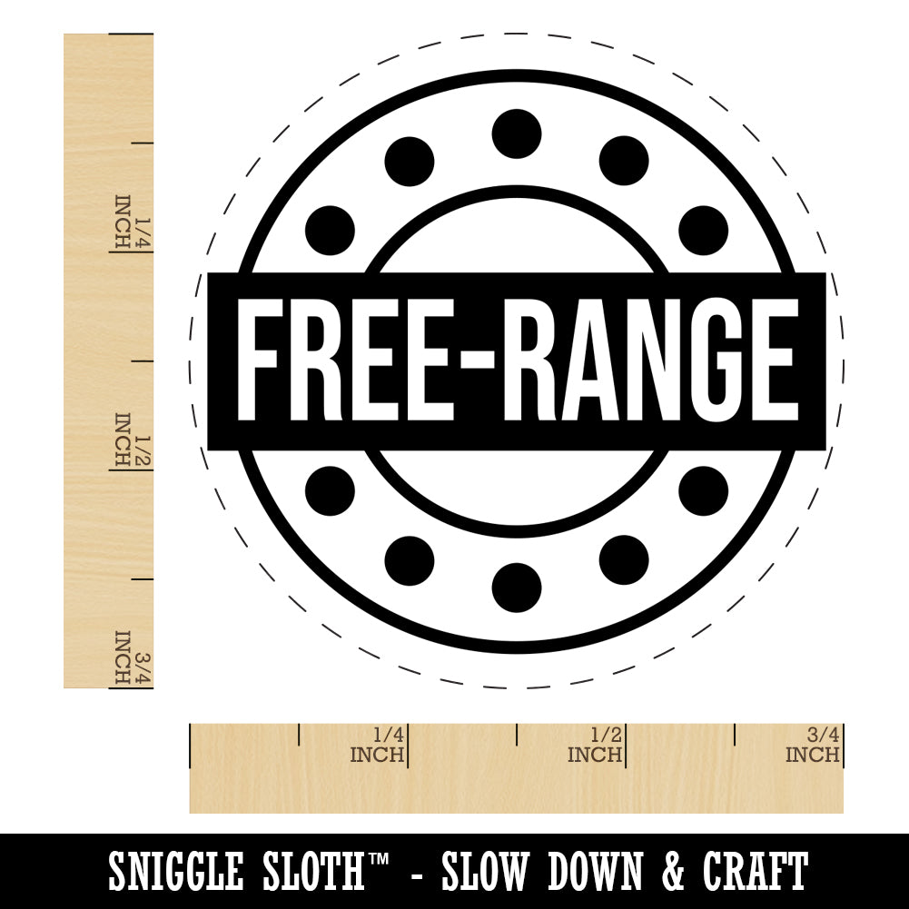 Free-Range Label Chicken Egg Rubber Stamp | Michaels