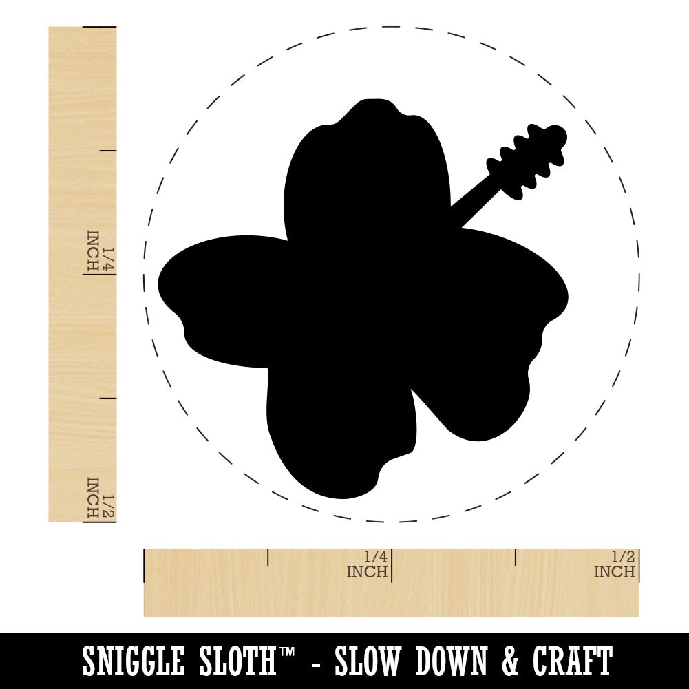 Hibiscus Hawaii Tropical Flower Solid Rubber Stamp for Stamping ...