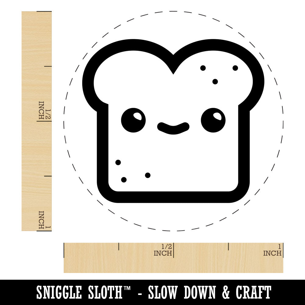 Cute and Kawaii Happy Toast Bread Rubber Stamp for Stamping Crafting ...