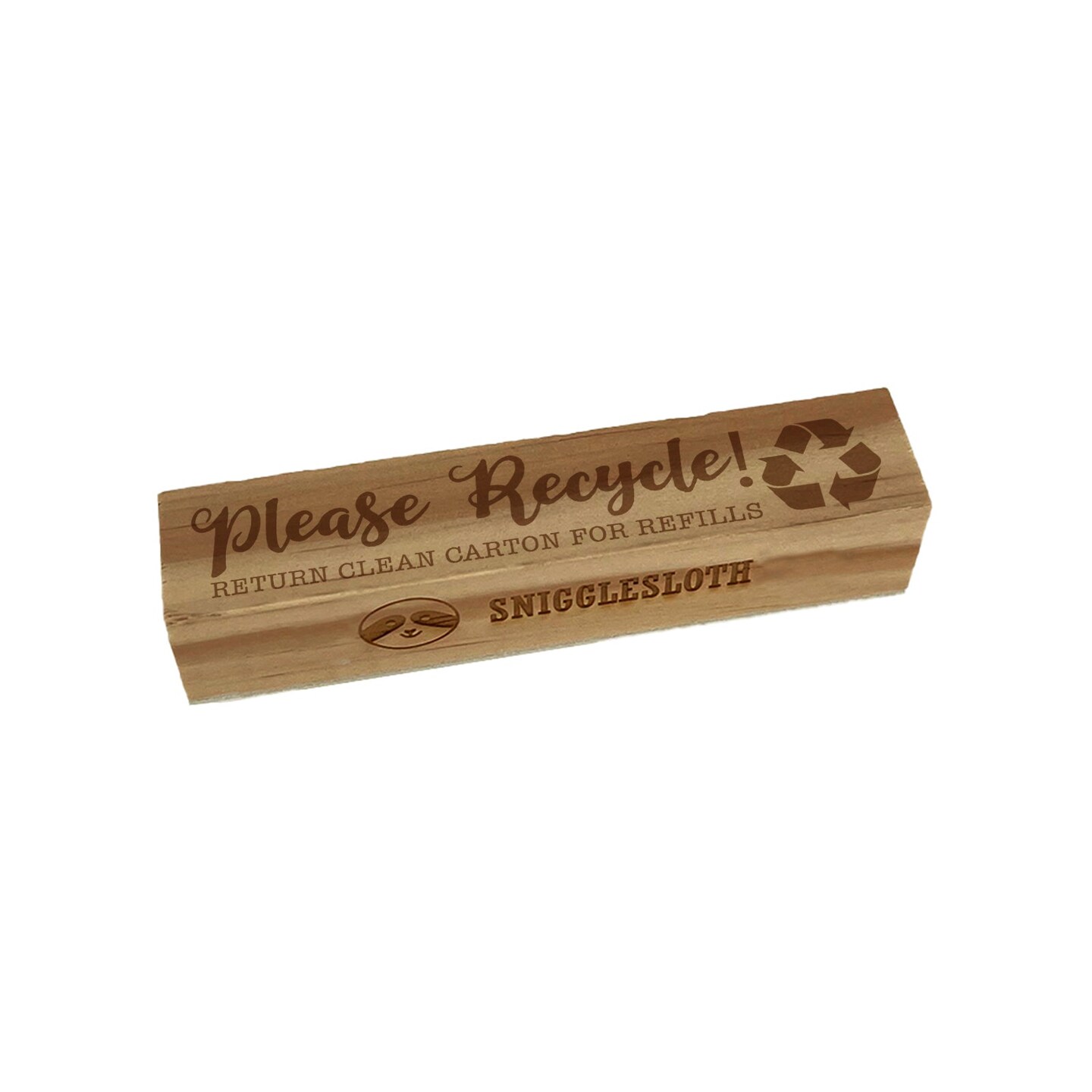 Please Recycle Return Clean Carton Refills Rectangle Rubber Stamp for ...