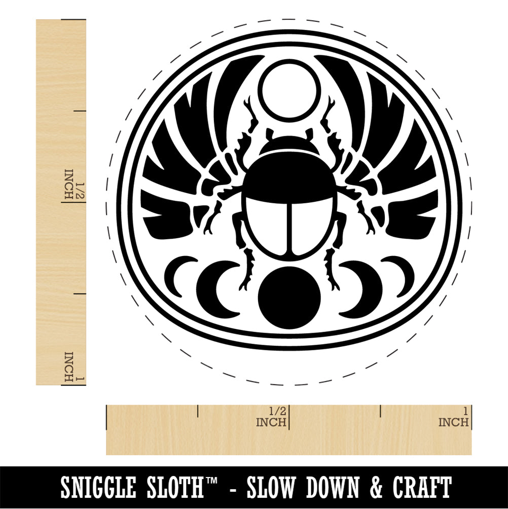 Sacred Celestial Moon Scarab Rubber Stamp for Stamping Crafting ...