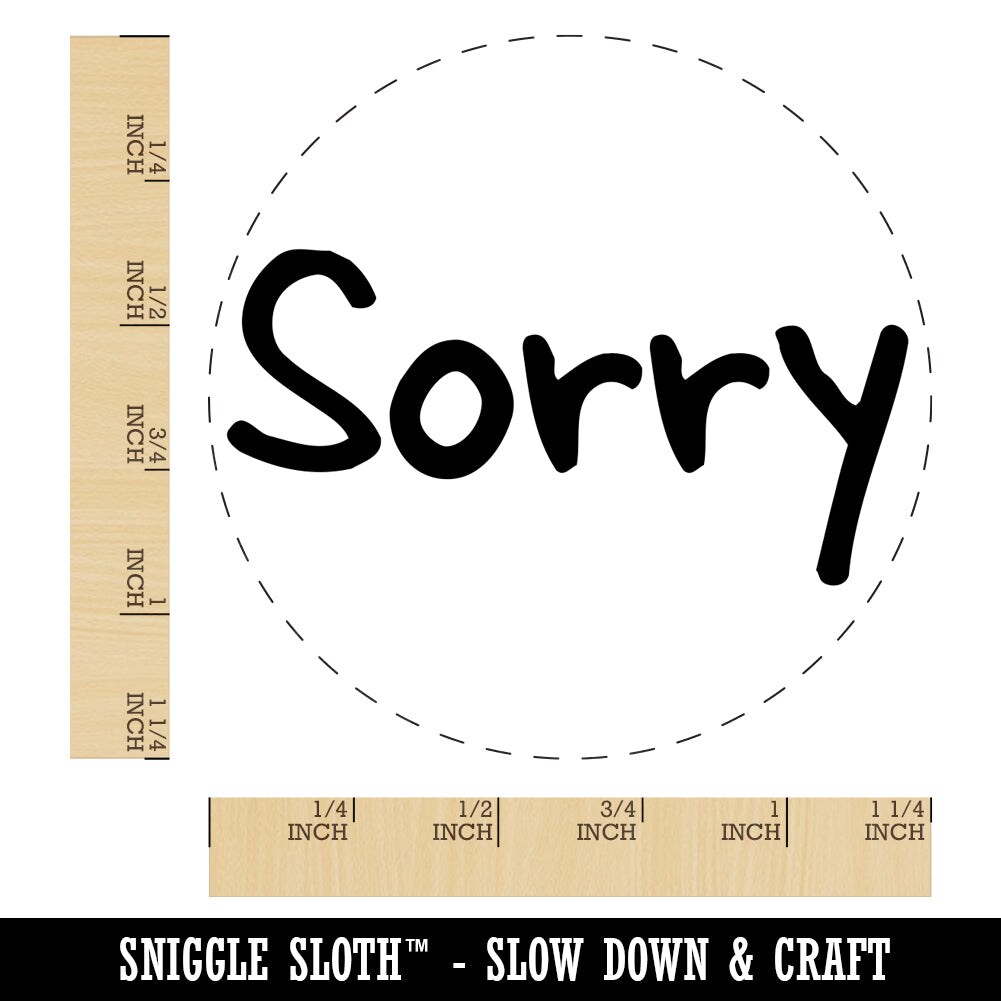 Sorry Text Rubber Stamp for Stamping Crafting Planners | Michaels
