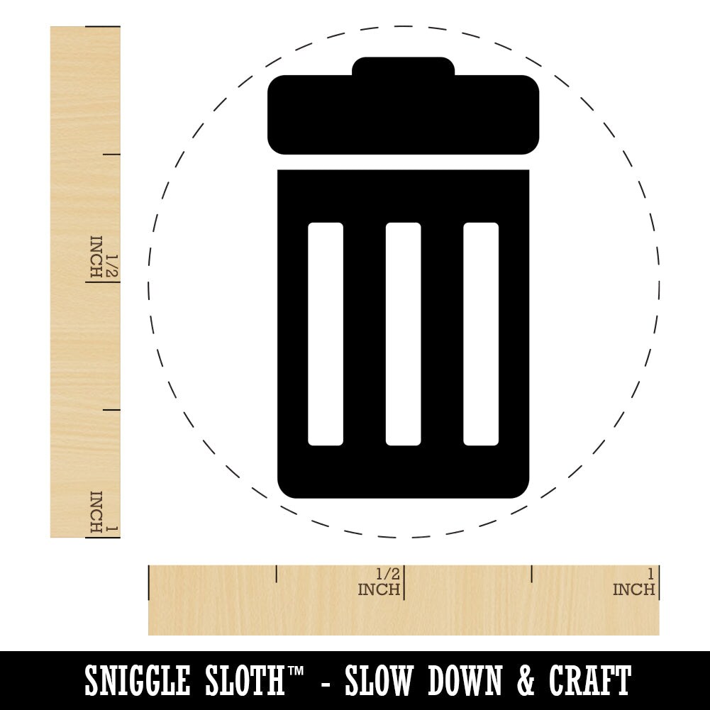 Garbage Trash Can Rubber Stamp for Stamping Crafting Planners | Michaels